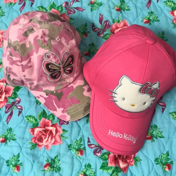 Sanrio | Accessories | Hello Kitty Pink Hat Pink Camo Butterfly Hat ...